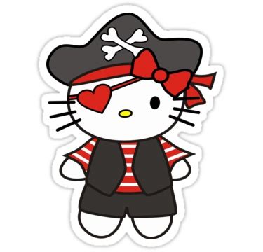 Hello Kitty Pirate Sticker Hello Kitty Crossbones Hello Kitty In