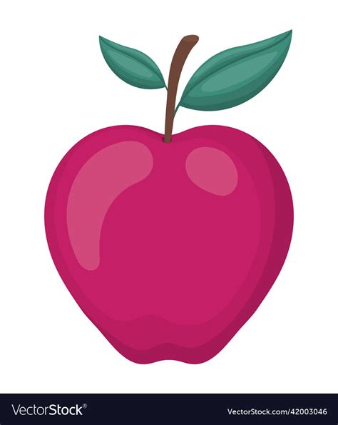 Cute Apple Royalty Free Vector Image Vectorstock