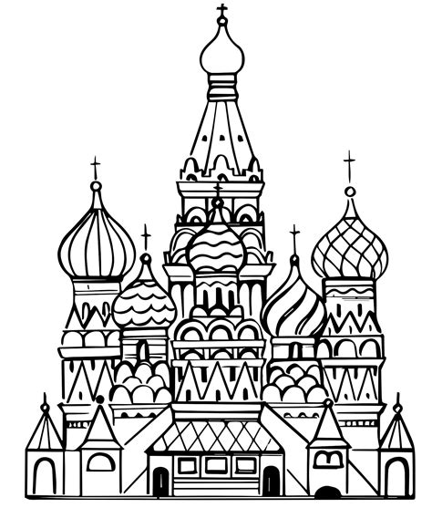Собор василия блаженного рисунок для детей поэтапно (46 фото)