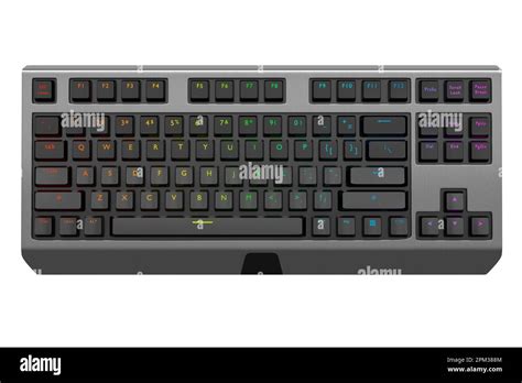 Realistic Computer Keyboard With Metallic Chrome Texture Isolated On White Background 3d Render