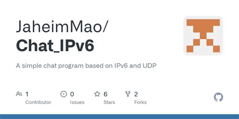 Github Jaheimmaochatipv6 A Simple Chat Program Based On Ipv6 And Udp