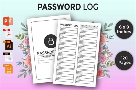 Password Tracker Password Logbook Graphic By Dasdesign · Creative