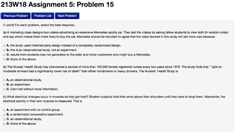 Solved 213w18 Assignment 5 Problem 15 Previous Problem