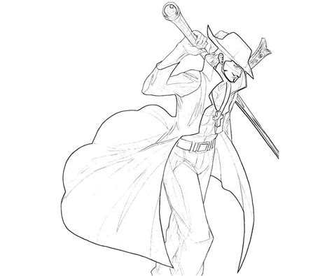 One Piece Dracule Mihawk Best How Coloring