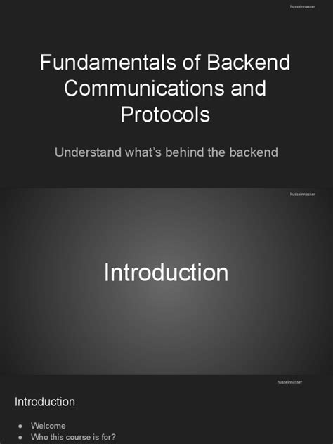 Fundamentals Of Backend Communications And Protocols Pdf Hypertext