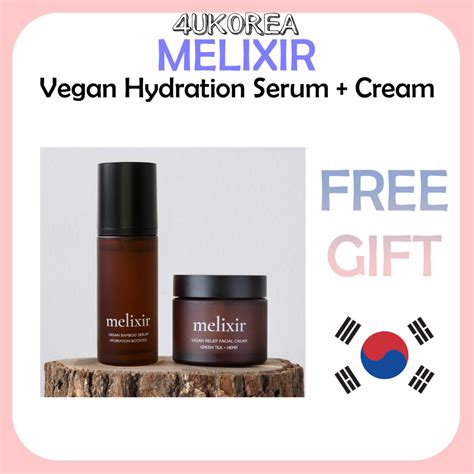 Melixir Vegan Hydration Serum 50ml ครีม 80ml ชุดดูแลผิวหน้า K