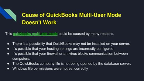 ppt how to solve quickbooks multi user mode not working ppt