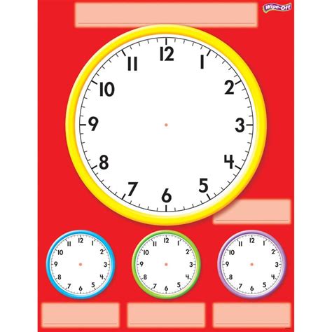 Clocks Wipe Off Chart 17x22 Pack Of 10 Shelhealth