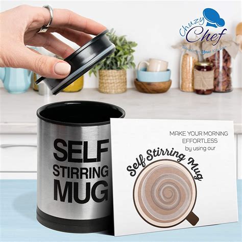 Self Stirring Coffee Mug Cup - Electric Stainless Steel Automatic Self ...