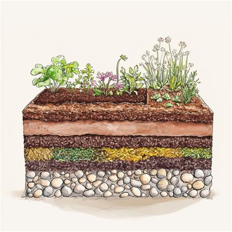 cross section landscape bed detailed cross section of raised bed model