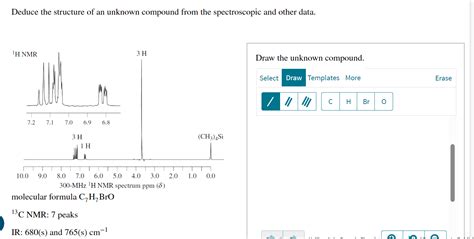 Solved Deduce The Structure Of An Unknown Compound From The
