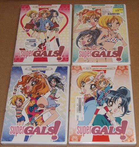 Super Gals Dvd 2003 Lot 4 Dvd Animation Action Vol 1234 R1