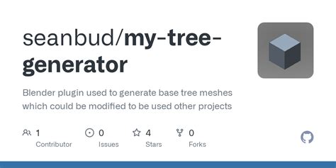 GitHub Seanbud My Tree Generator Blender Plugin Used To Generate Base Tree Meshes Which Could