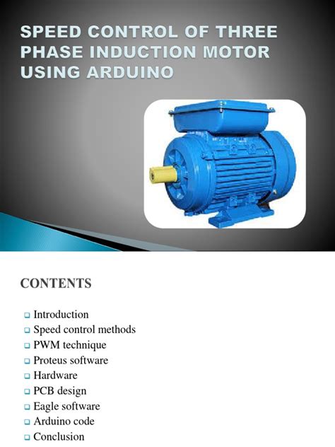 Speed Control Of Three Phase Induction Motor By Aurduino Pdf Electric Motor Printed