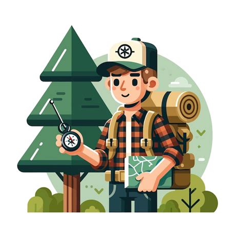 Trabajador Forestal Vector Premium