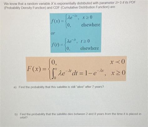 solved we know that a random variable x is exponentially