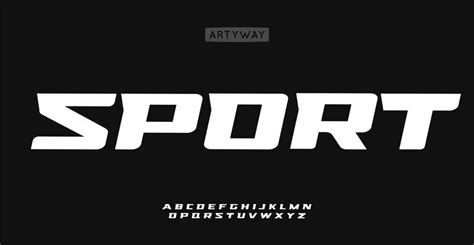 Premium Vector Angular Sport Alphabet Bold Athletic Letters Sharp