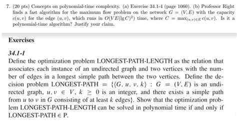 Pts Concepts On Polynomial Time Complexity Chegg Com