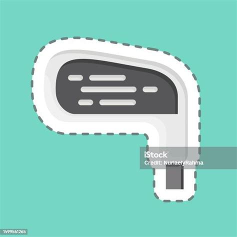 스티커 라인 컷 골프 클럽 골프 심볼과 관련이 있습니다 심플한 디자인 편집 가능 간단한 그림 Championship에 대한 스톡