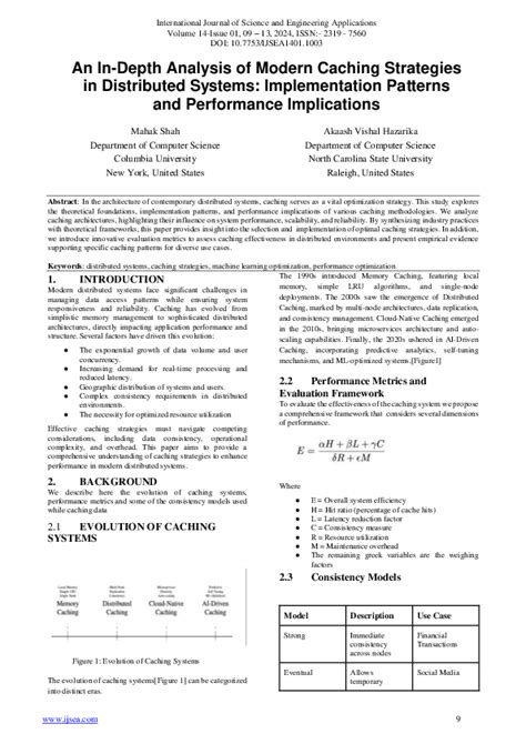 Pdf An In Depth Analysis Of Modern Caching Strategies In Distributed Systems Implementation