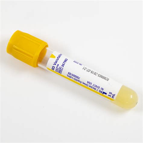Gold Sst 3 5ml Clot Activator Gel Pathologists Regional Laboratory