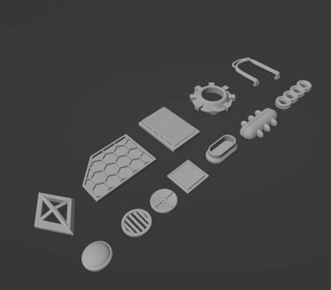 3d File 28mm Scale Science Fiction Greeble Two Set 🧪・3d Printing Design To Download・cults