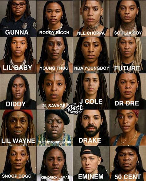 Rage World Ai Generated Photo Of Male Rappers As Females Facebook
