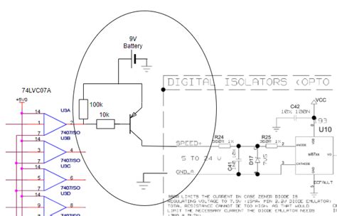 How To Connect Buffer With Open Drain To Opto Isolator Circuit Electrical Engineering Stack