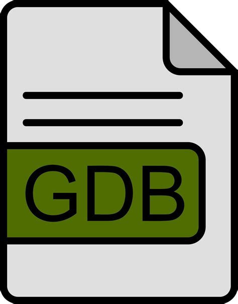 Gdb File Format Line Filled Icon Vector Art At Vecteezy