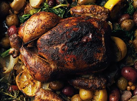 House And Home Roast Chicken With Chickpeas Bitter Greens And Mini