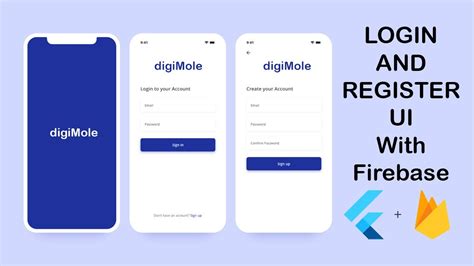 Flutter Firebase Authintication Login And Register Ui Source Code Youtube