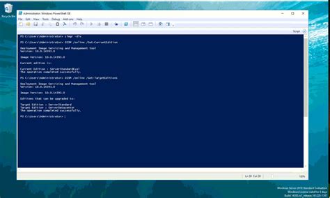 what is edition id updating windows server 2016 from server standard