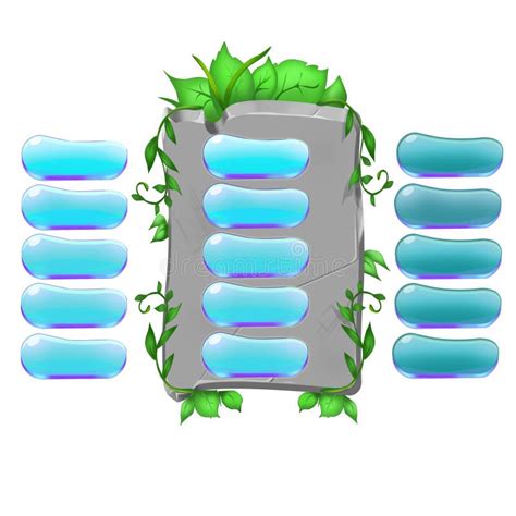 Active And Pressed Ui Buttons Game Interface Menu Highlighted Inactive