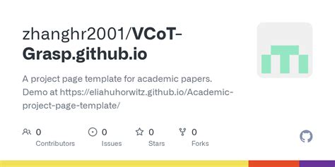 Github Zhanghr2001vcot A Project Page Template For