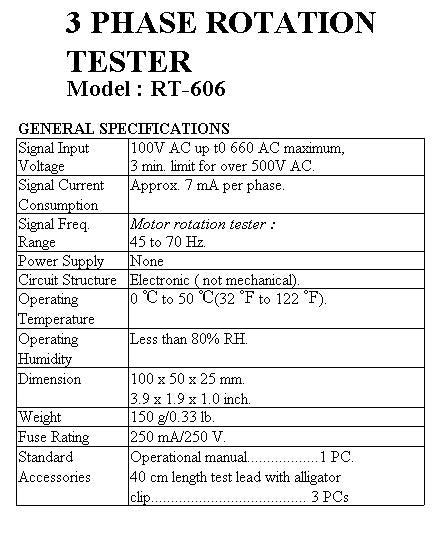 Phase Rotation Tester