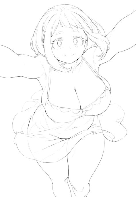 Parallaxfused Uraraka Ochako Boku No Hero Academia Highres 1girl