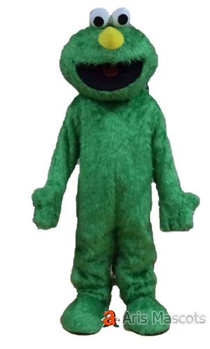 Big Mouth Green Monster Costume Mascot Adult Full Body Fancy Dress