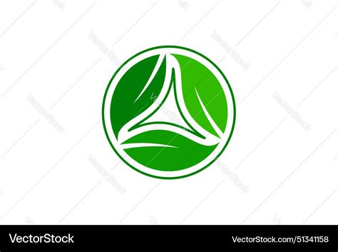 Unity Leaf Logo Icon Template Royalty Free Vector Image