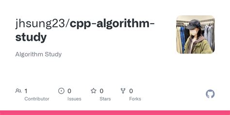 GitHub Jhsung23 Cpp Algorithm Study Algorithm Study