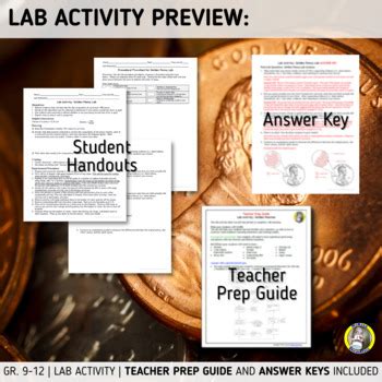 Lab Activity Golden Penny By MsRazz ChemClass TpT