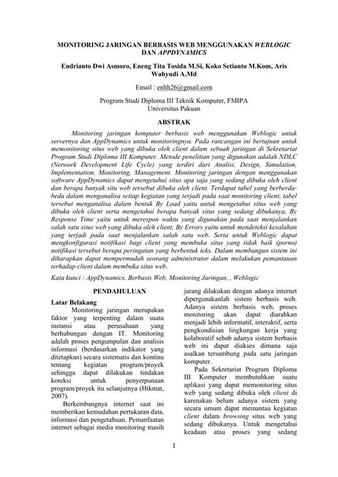 Monitoring Jaringan Komputer Berbasis Web Menggunakan