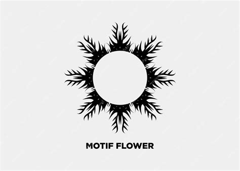 Premium Vector Illustration Motif Flower Symmetrical Sharp