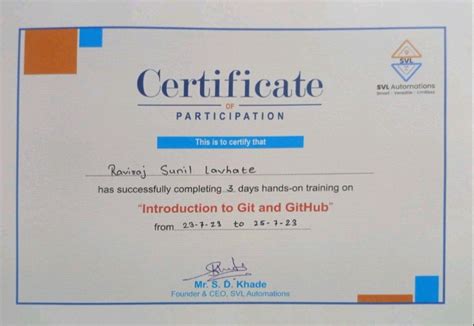Raviraj Lavhate On Linkedin Github Introductiontogithub Git Intern