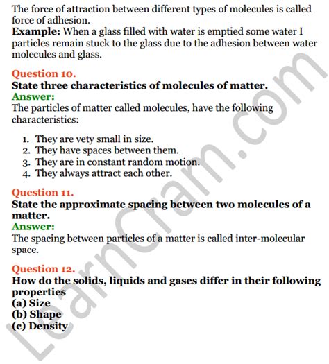 Selina Concise Physics Class 6 Icse Solutions Chapter 1 Matter Learn Cram