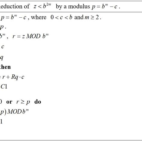 Algorithm Of Reduction Of Download Scientific Diagram