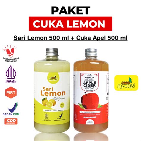 Jual Paket Diet Sehat Bundling Cuka Apel Sari Lemon Murni By Suur Lemoen Id Cuka Apel With