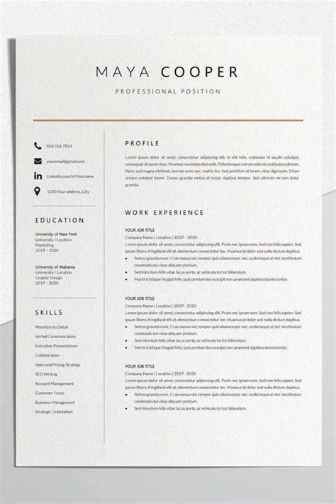 Modeling Resume Template Resume Template Resume Best Resume Template