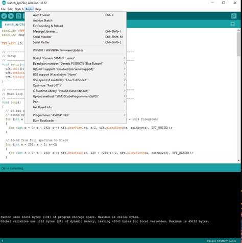 stm32f103 support in the new stm32 beta branch · issue 510 · bodmer