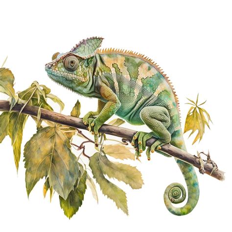 10 Chameleons Clipart S Commercial Use Digital Download Card