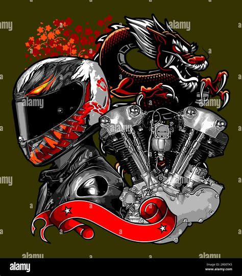 Motorbike Cylinder Stock Vector Images Alamy